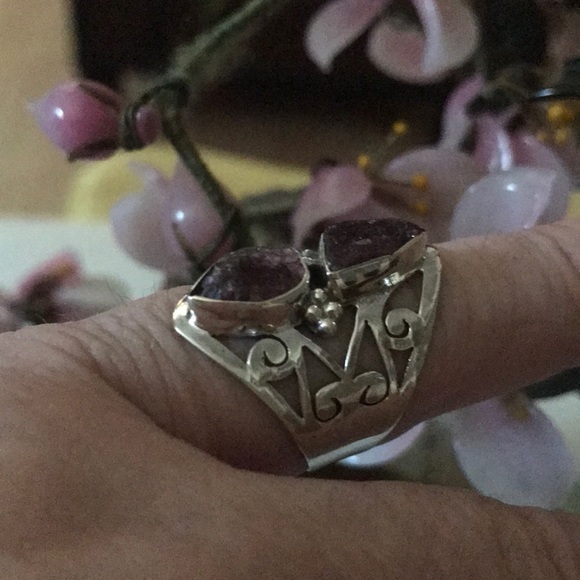 Vintage | Jewelry | Vintage 925 Rough Tourmaline Ring | Poshmark